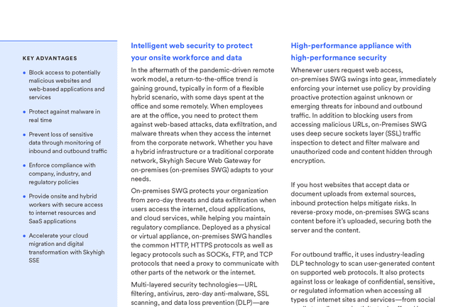 Secure Web Gateway (SWG) - Skyhigh Security